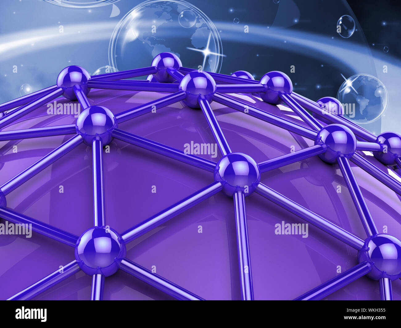 Global Network Indicating Connectivity Server And Web Stock Photo - Alamy