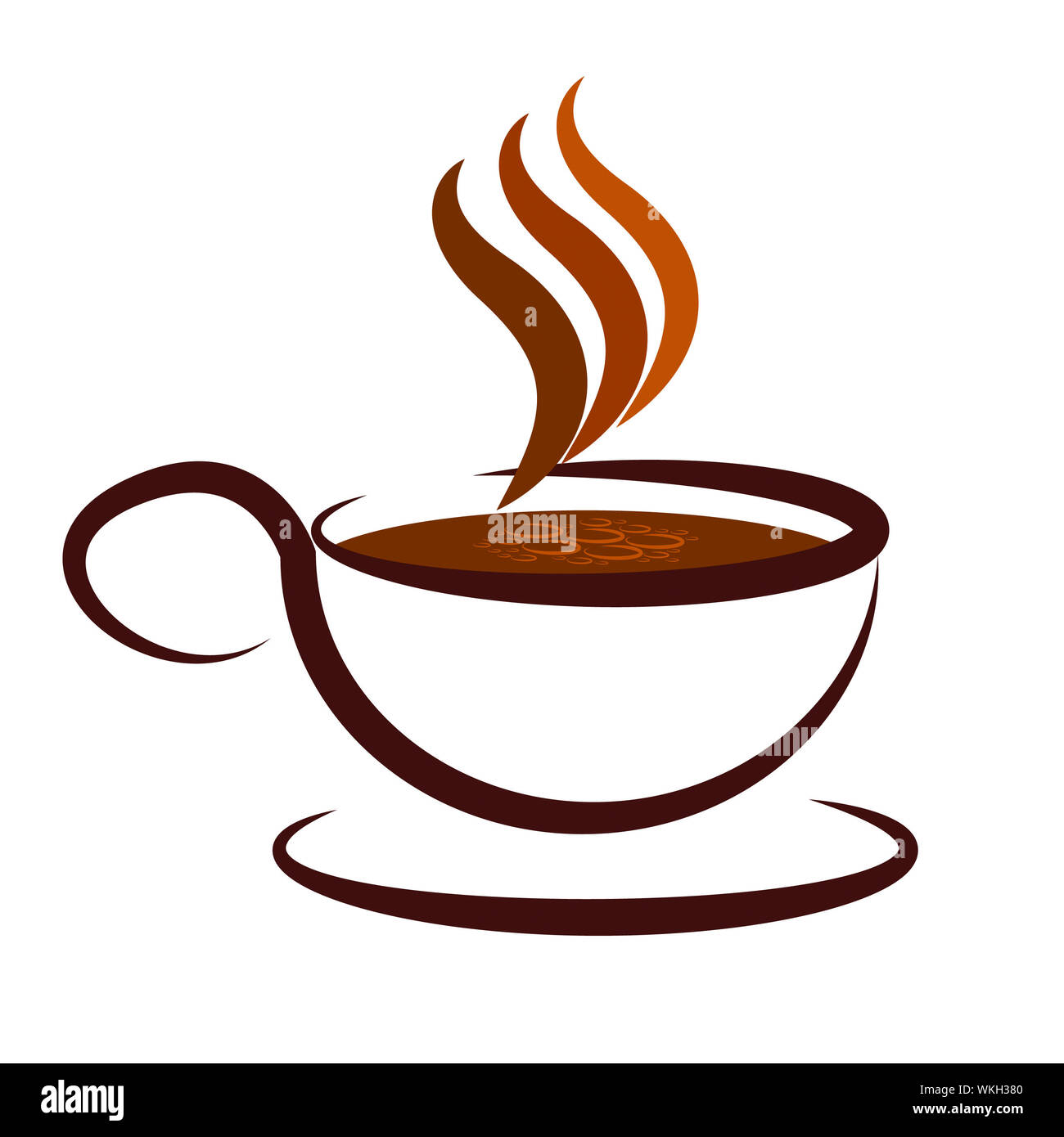 Cup And Saucer Indicating Coffee Break And Beverages Stock Photo - Alamy