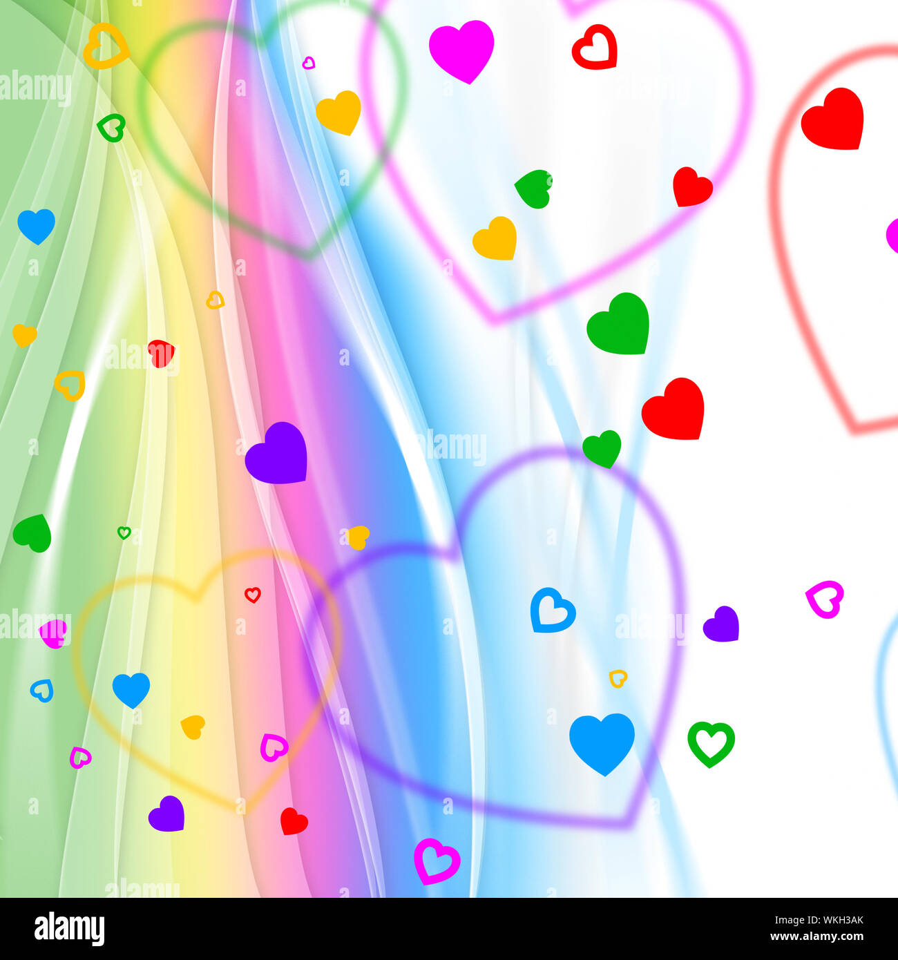 Pastel Color Representing Heart Shape And Affection Stock Photo - Alamy
