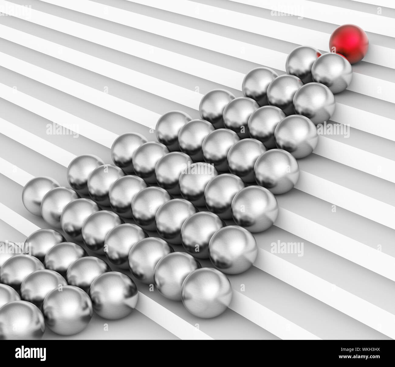 Spheres Leader Representing Team Work And Leadership Stock Photo - Alamy