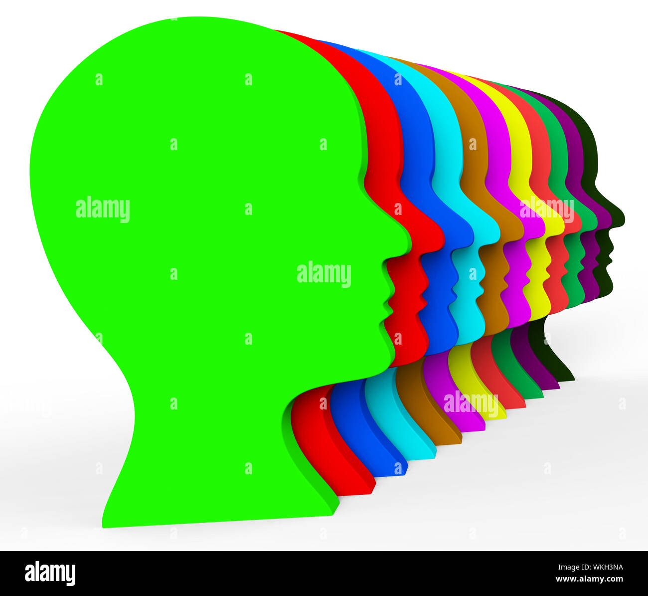 Heads representing Cut Out Stock Images & Pictures - Alamy