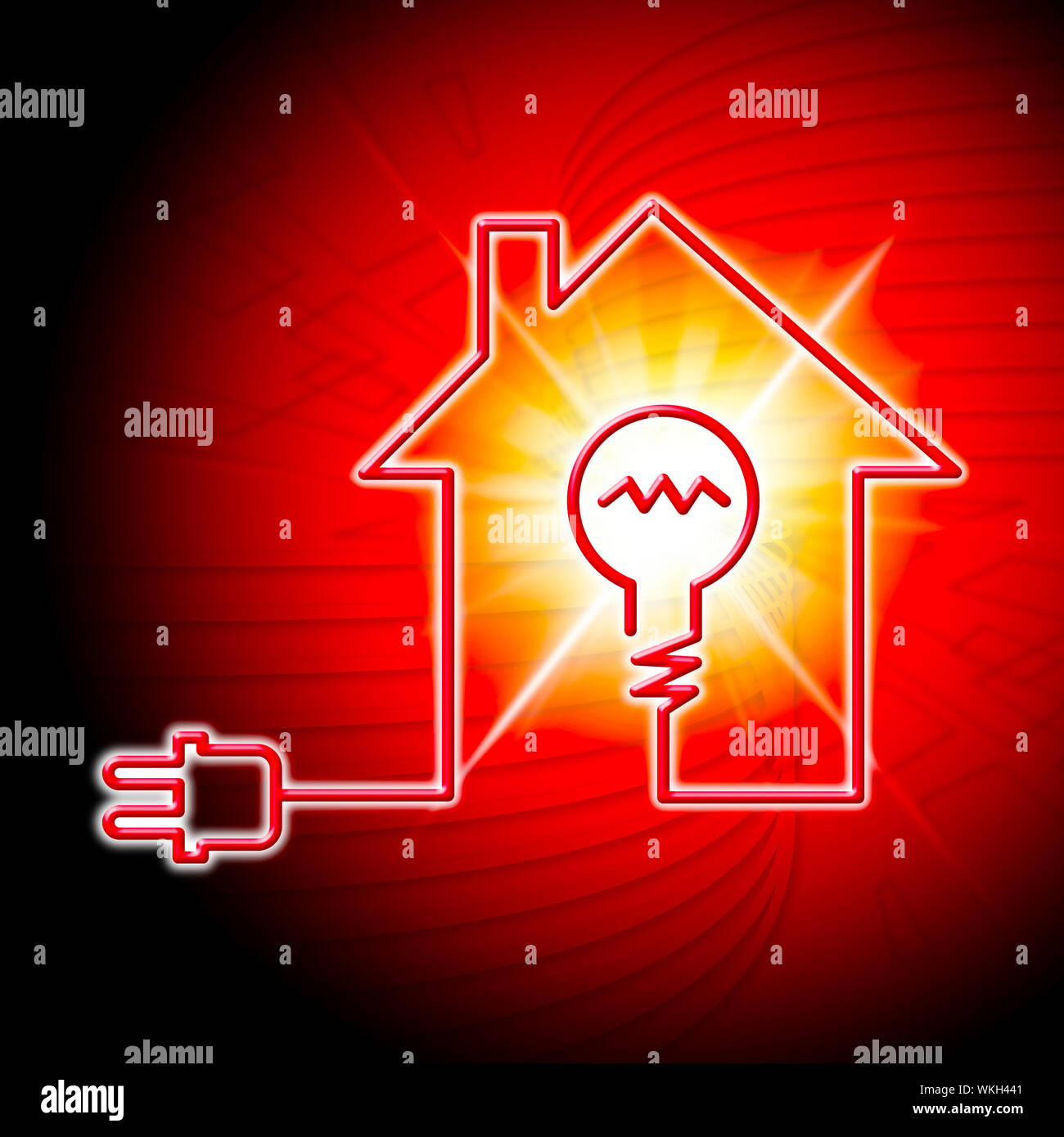 Light Bulb Representing Electric Electrician And Energy Stock Photo - Alamy