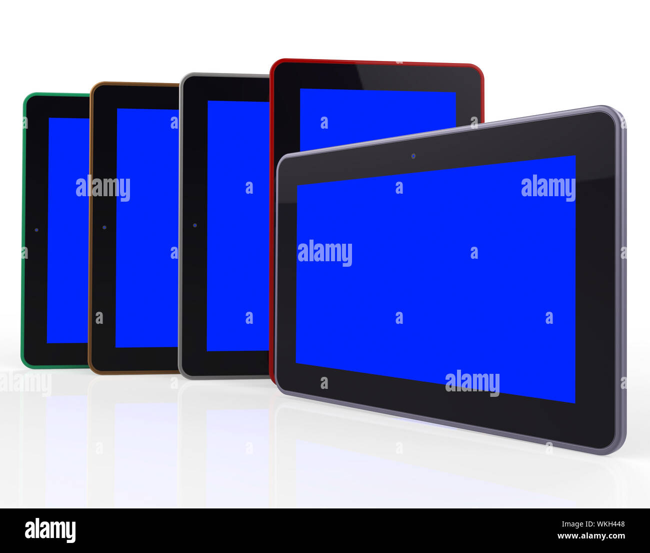 Tablets Copyspace Representing Computer Pc And Online Stock Photo - Alamy
