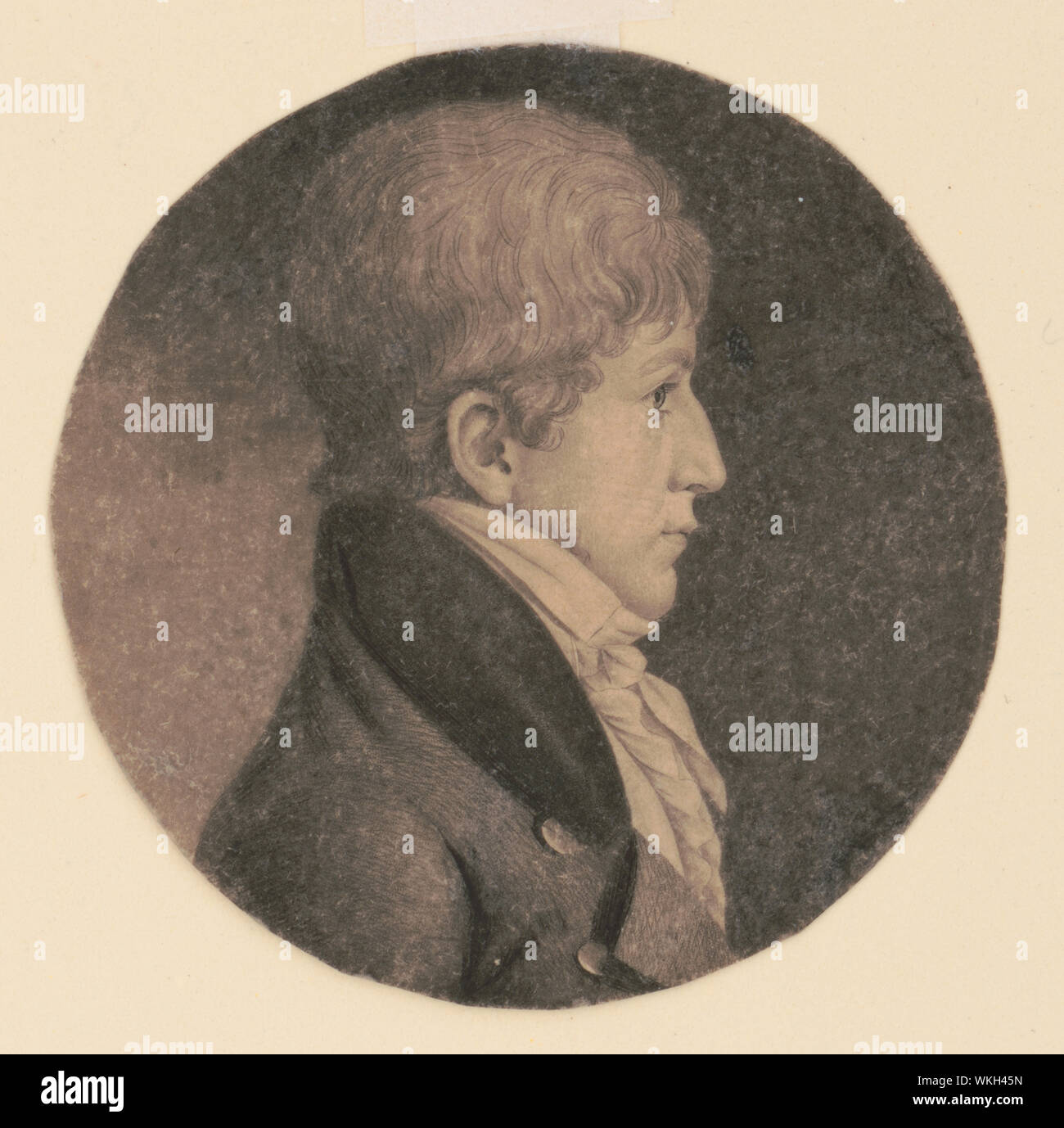 John Gay, head-and-shoulders portrait, right profile Stock Photo - Alamy