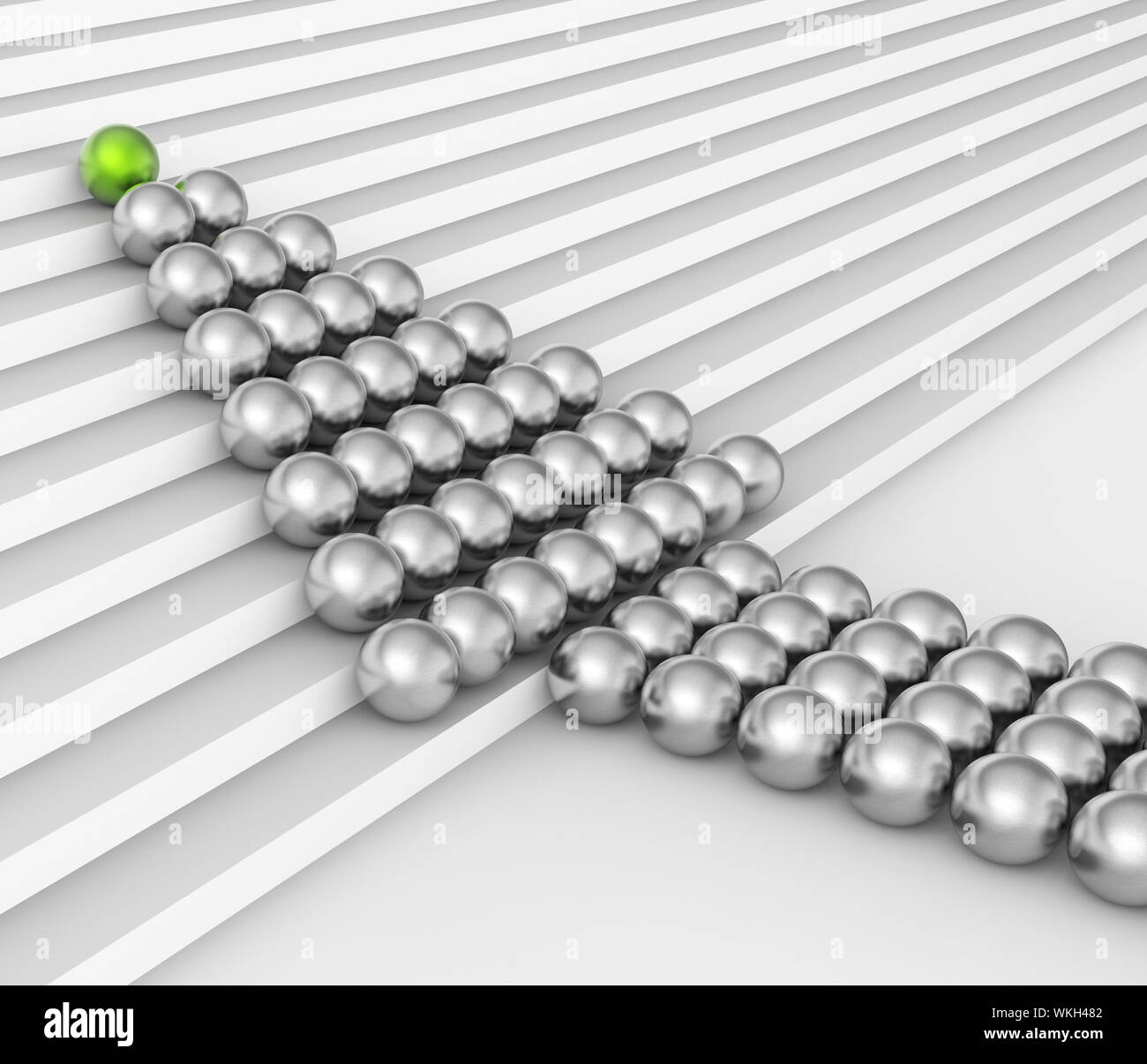 Leader Sphere Meaning Team Work And Leadership Stock Photo - Alamy