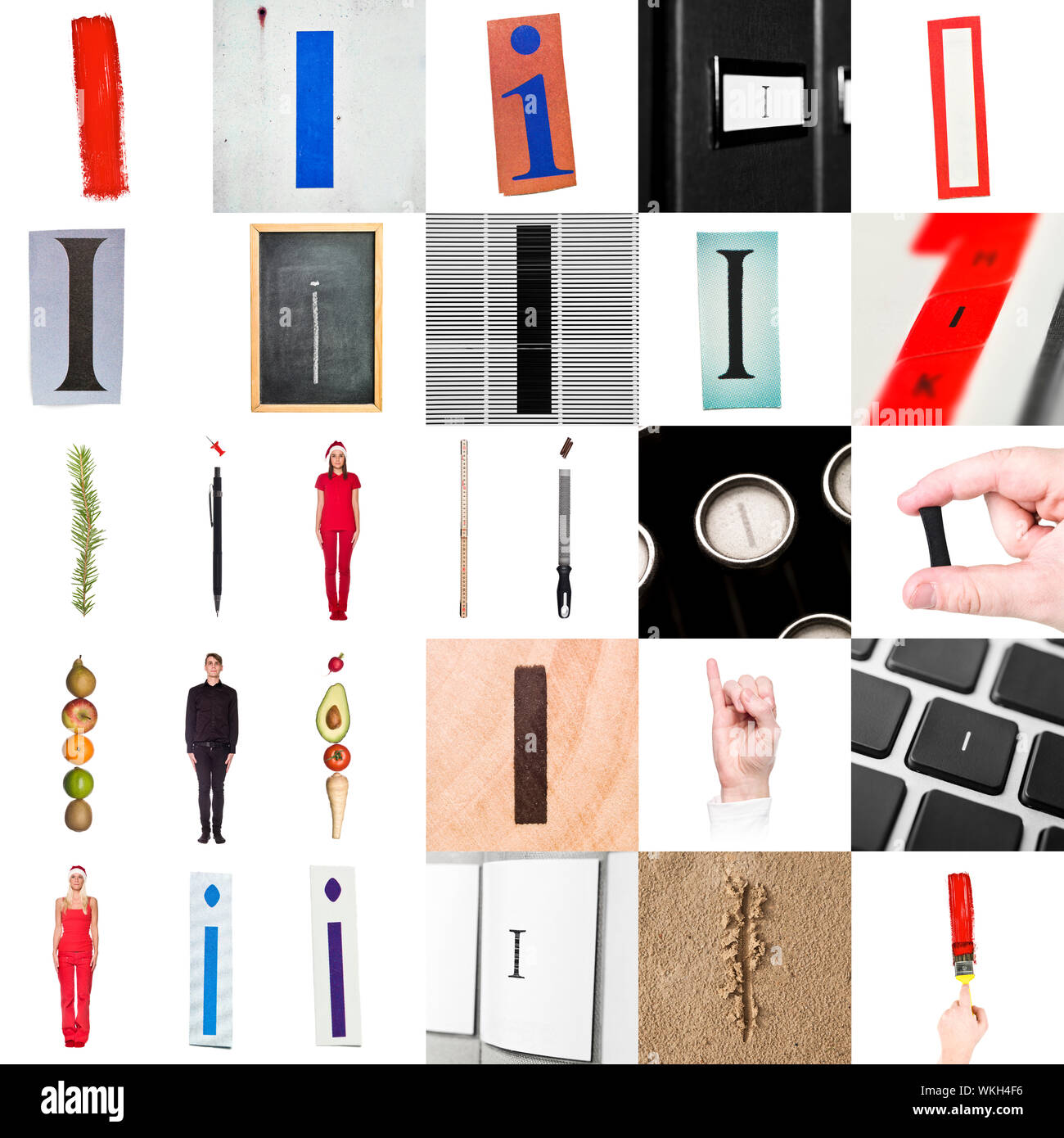 Collage of images with letter I Stock Photo - Alamy