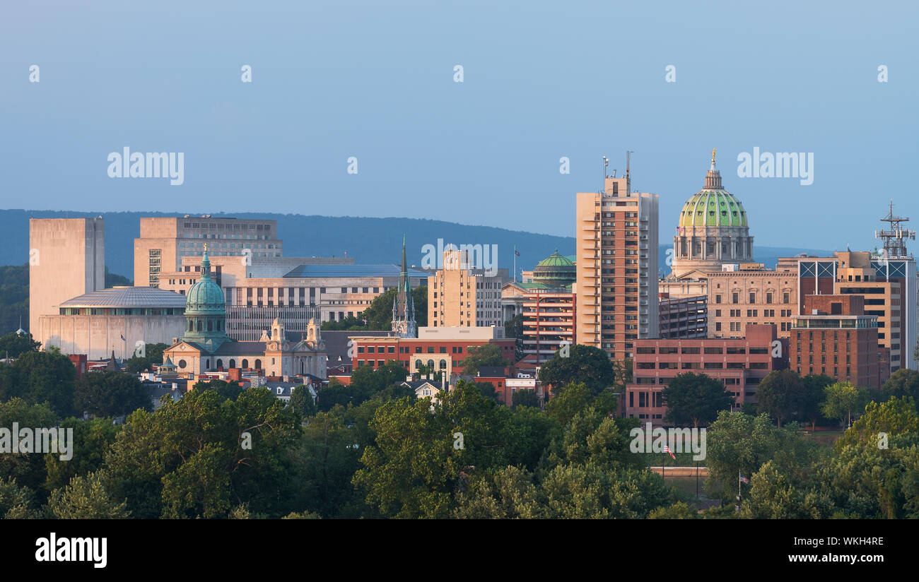 Downtown Harrisburg and the Susquehanna River from Negley Park at 418 ...