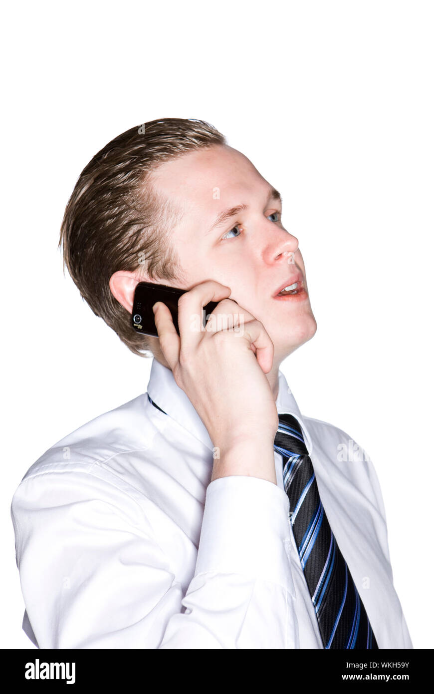 Man speaking in the phone Stock Photo - Alamy