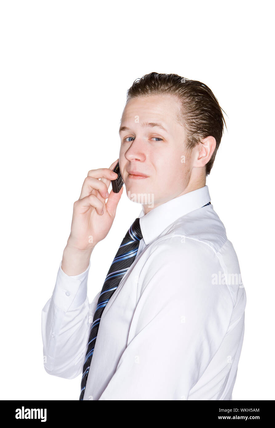 Man speaking in the phone Stock Photo - Alamy