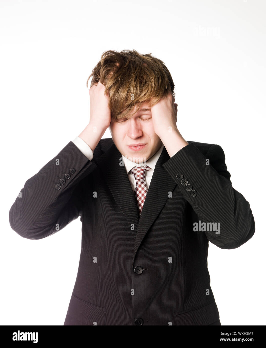 Horrified young man Stock Photo - Alamy