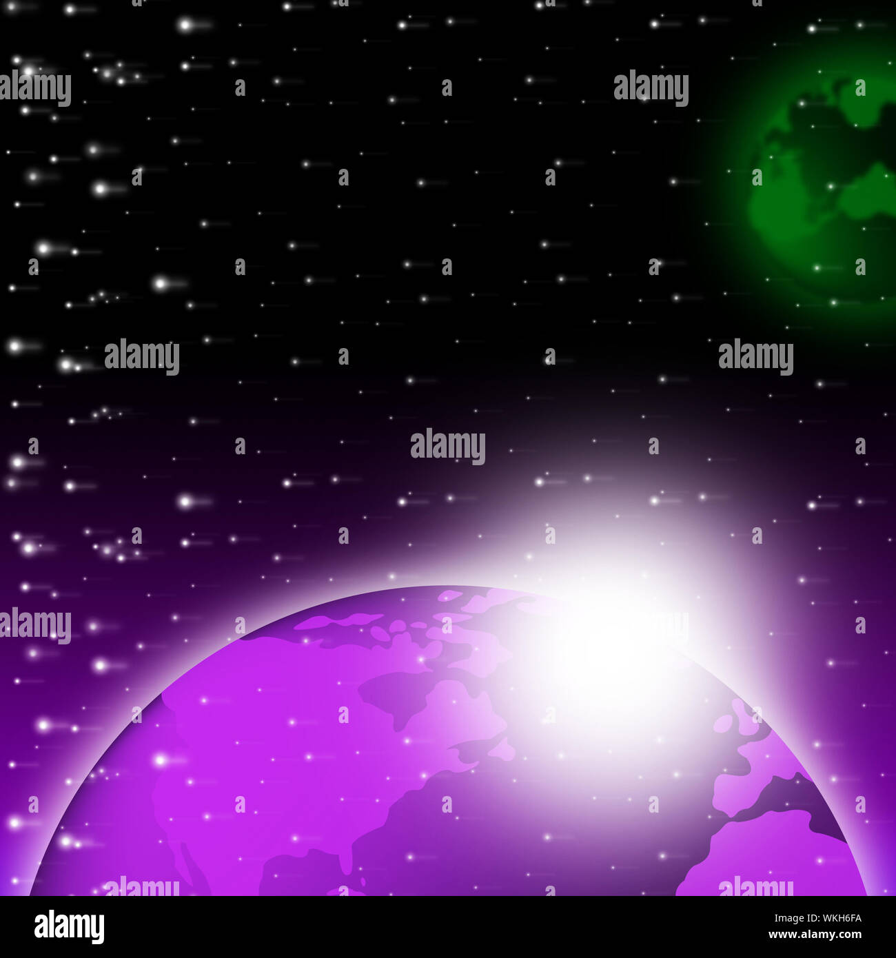 Purple Earth Background Showing Brightness Planet And Heavens Stock ...