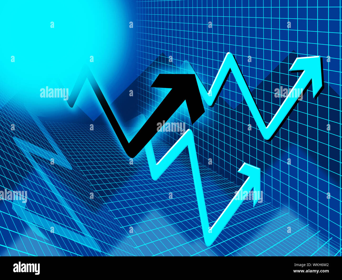 Arrows Background Meaning Graph And Displaying Information Stock Photo ...