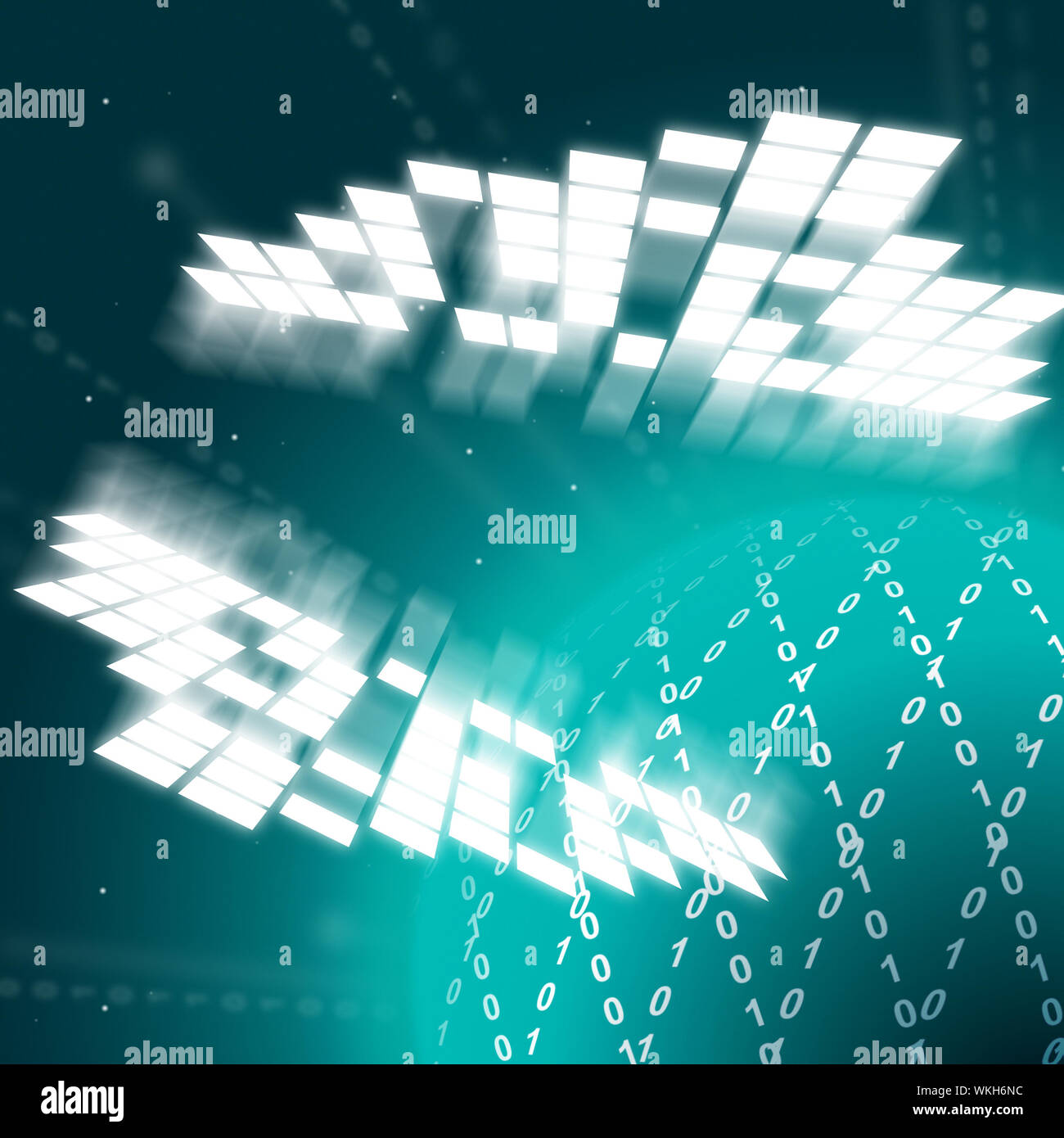 Zero One Background Meaning Internet Virtual And Server Stock Photo - Alamy