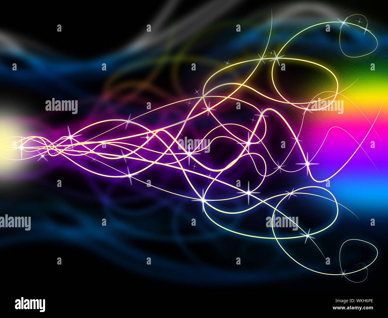 Squiggles Background Meaning Swirly Lines At Night Stock Photo - Alamy