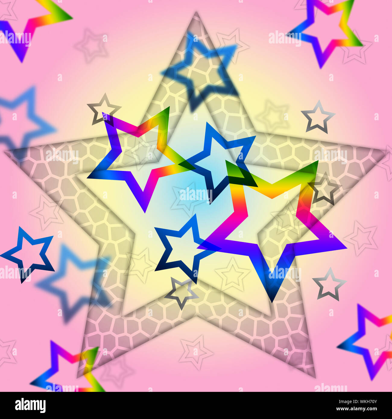 Pink Stars Background Showing Space Astronomy And Celestial Stock Photo ...