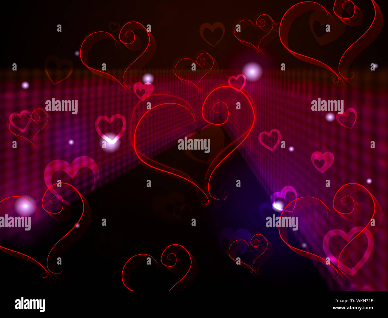 Hearts Background Showing Love Affection And Adoring Stock Photo - Alamy