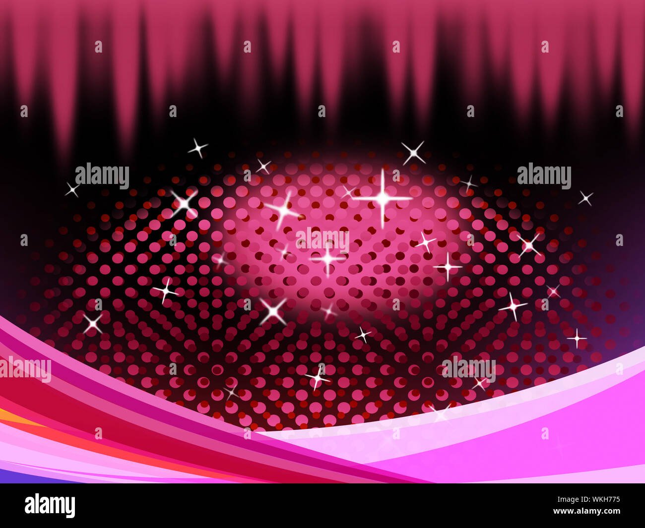 Pink Eye Shape Background Meaning Pupil Eyelashes And Twinkling Stock ...
