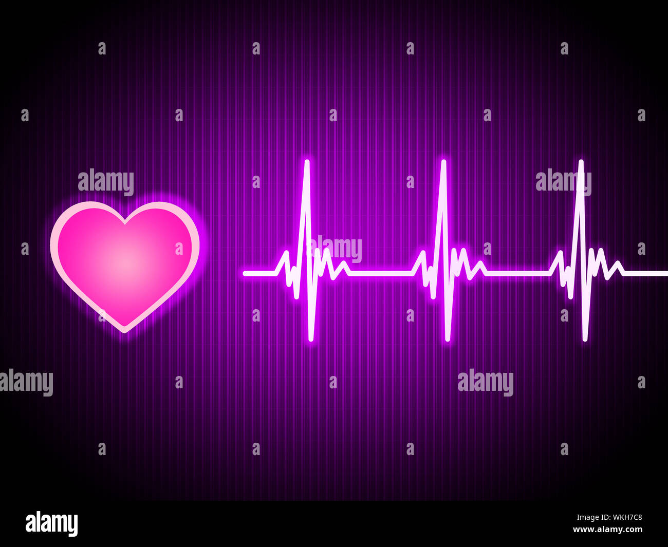 Purple Heart Background Showing Living Cardiac And Health Stock Photo ...