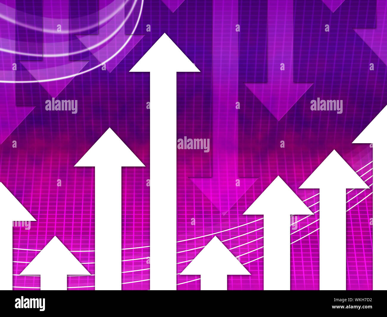 Purple Arrows Background Meaning Curves And Direction Stock Photo - Alamy