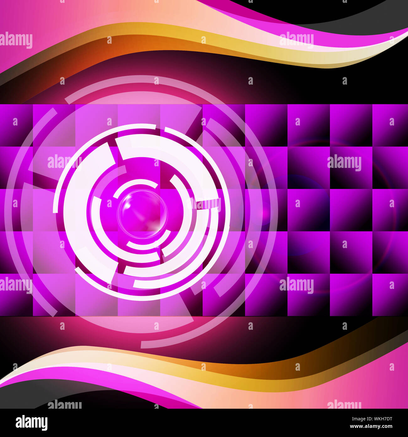 Purple Circles Background Showing Record Player And Music Stock Photo ...