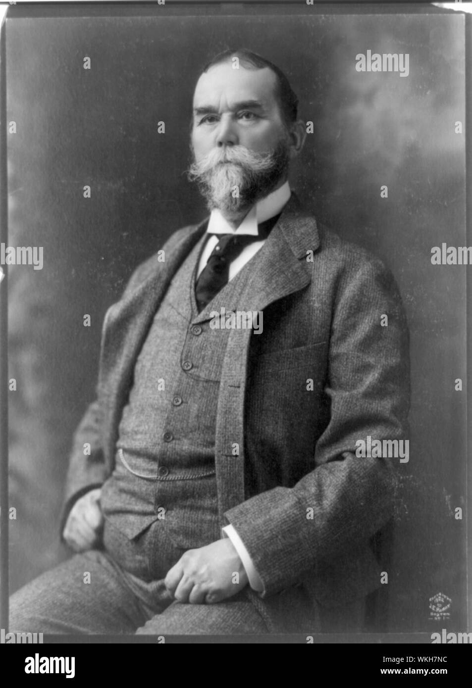 John Hay, three-quarter length portrait, seated, facing left Stock ...
