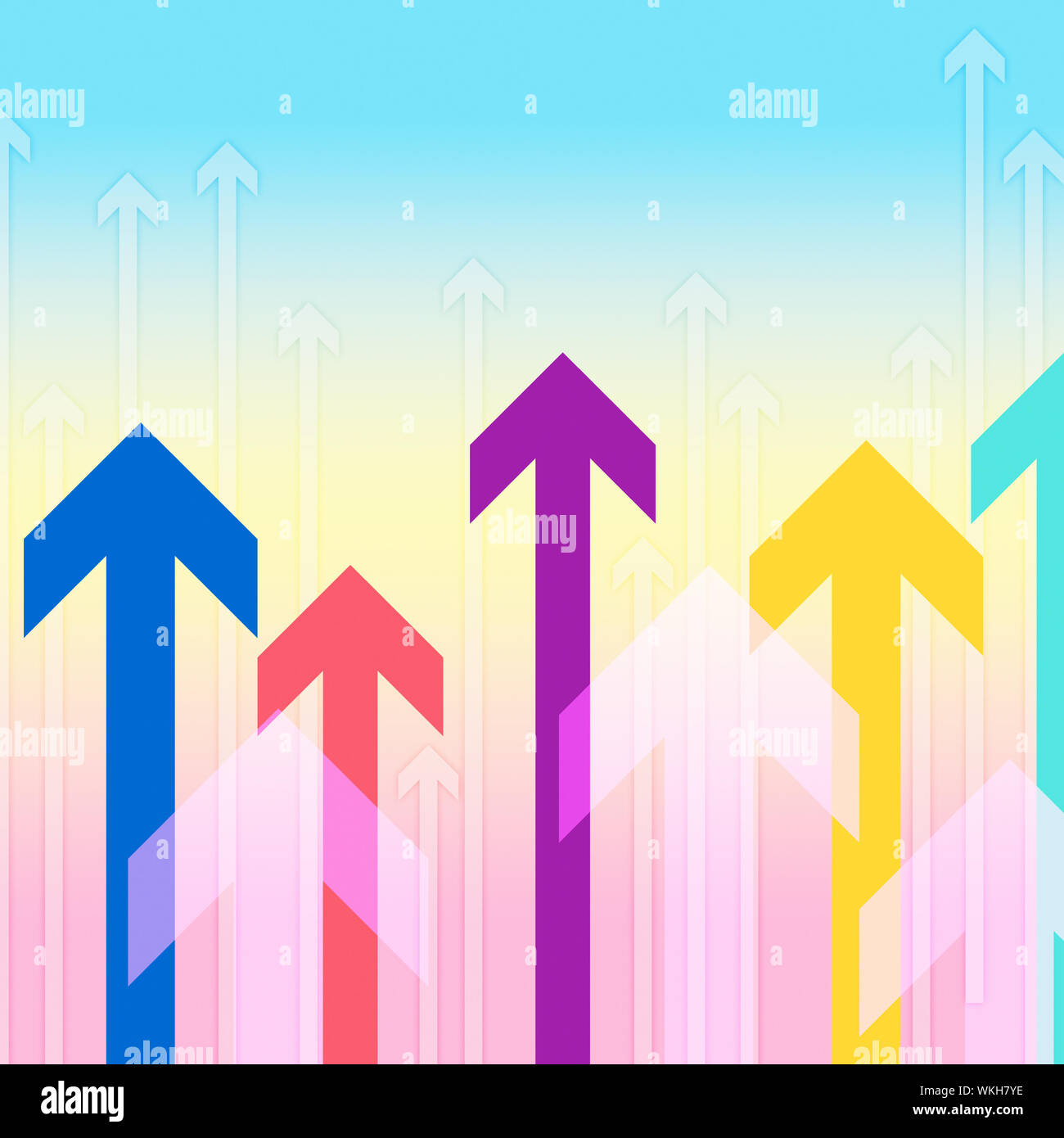 Arrows Background Meaning Upwards Direction Or Increase Stock Photo - Alamy