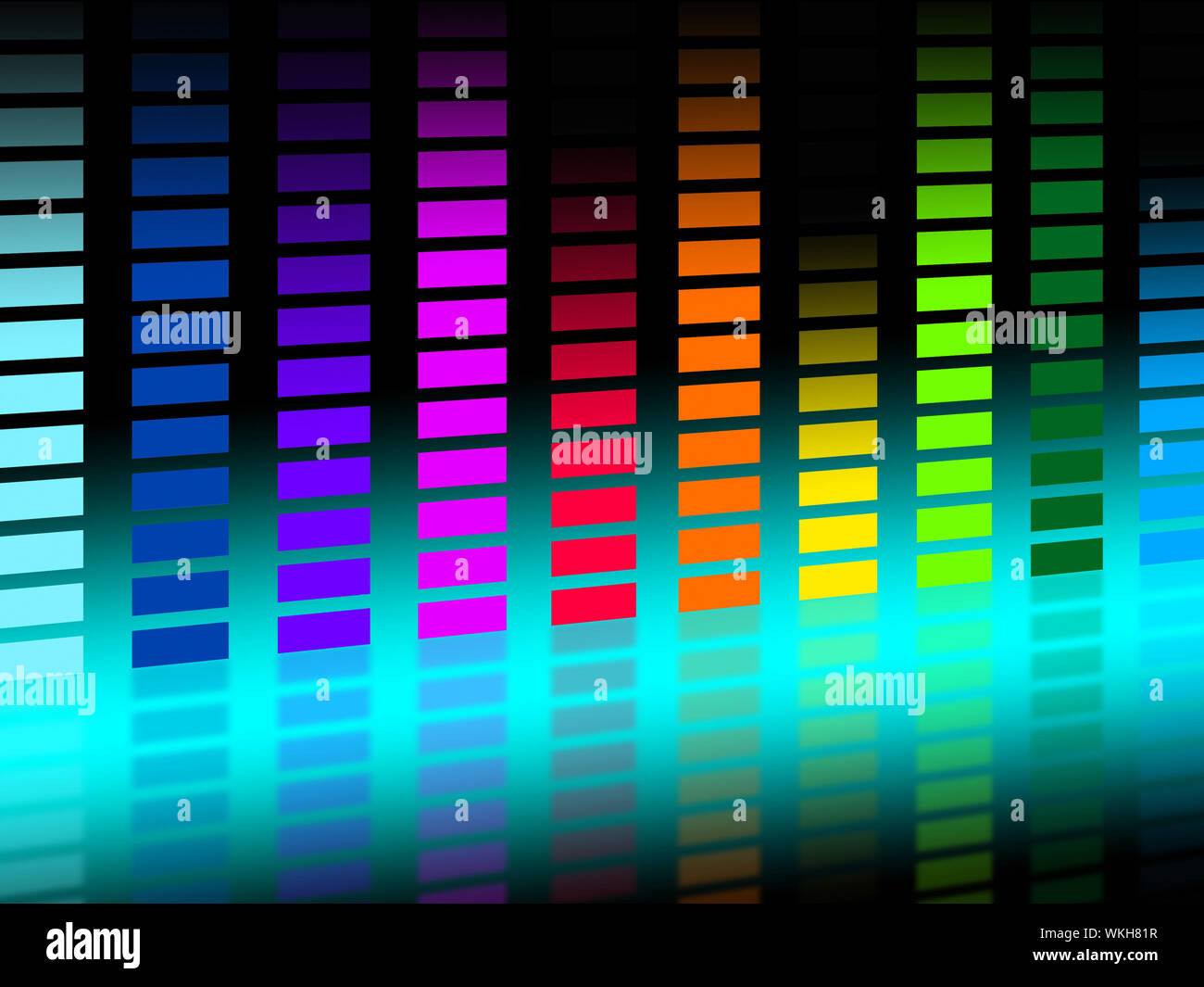 Colorful Soundwaves Background Showing Musical Songs And DJ Stock Photo ...