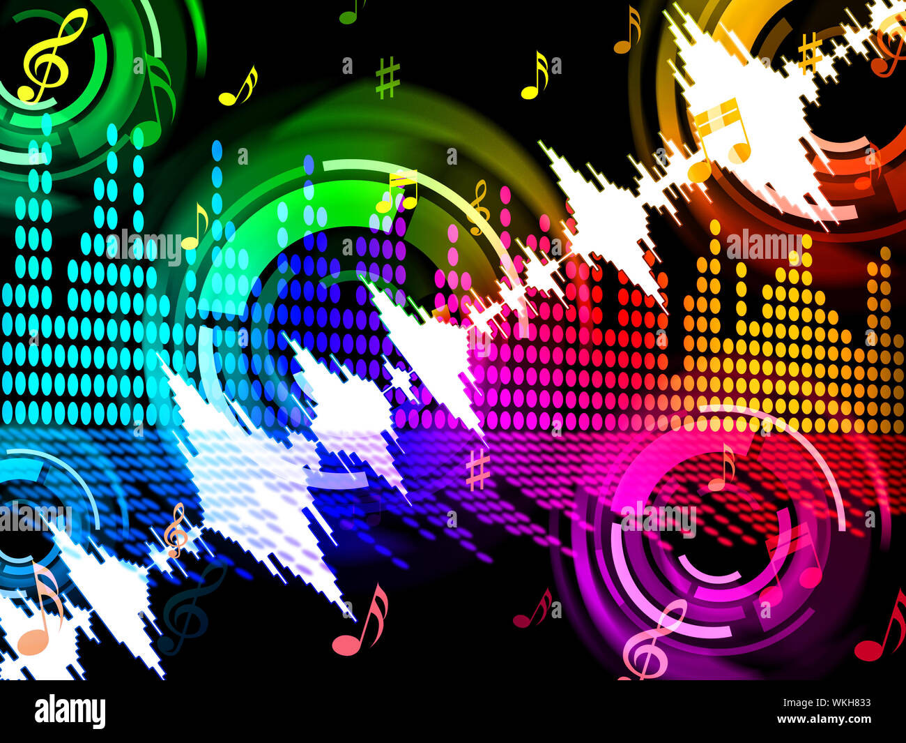Sound Wave Background Showing Beats Spectrum Technology Stock Photo - Alamy