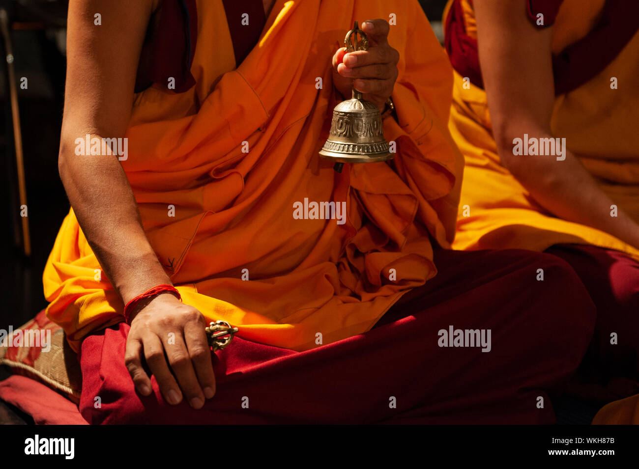 During a spiritual practice of Buddhism the Guru focuses on the ...