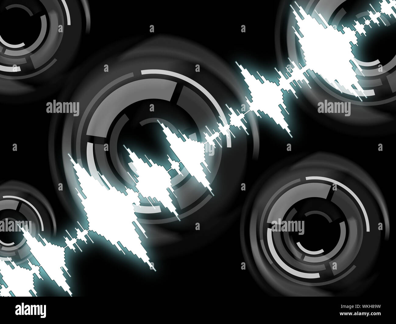 Sound Wave Background Meaning Frequency Mixer Or Sound Analyzer Stock ...