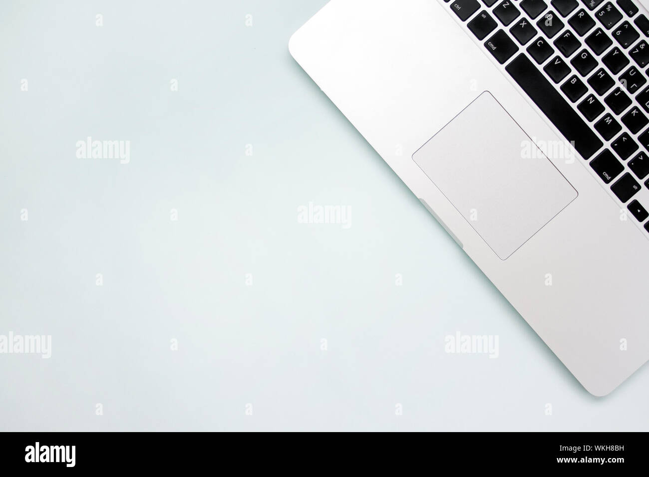 Work and creativity concept. Laptop top view flat lay photo with ...