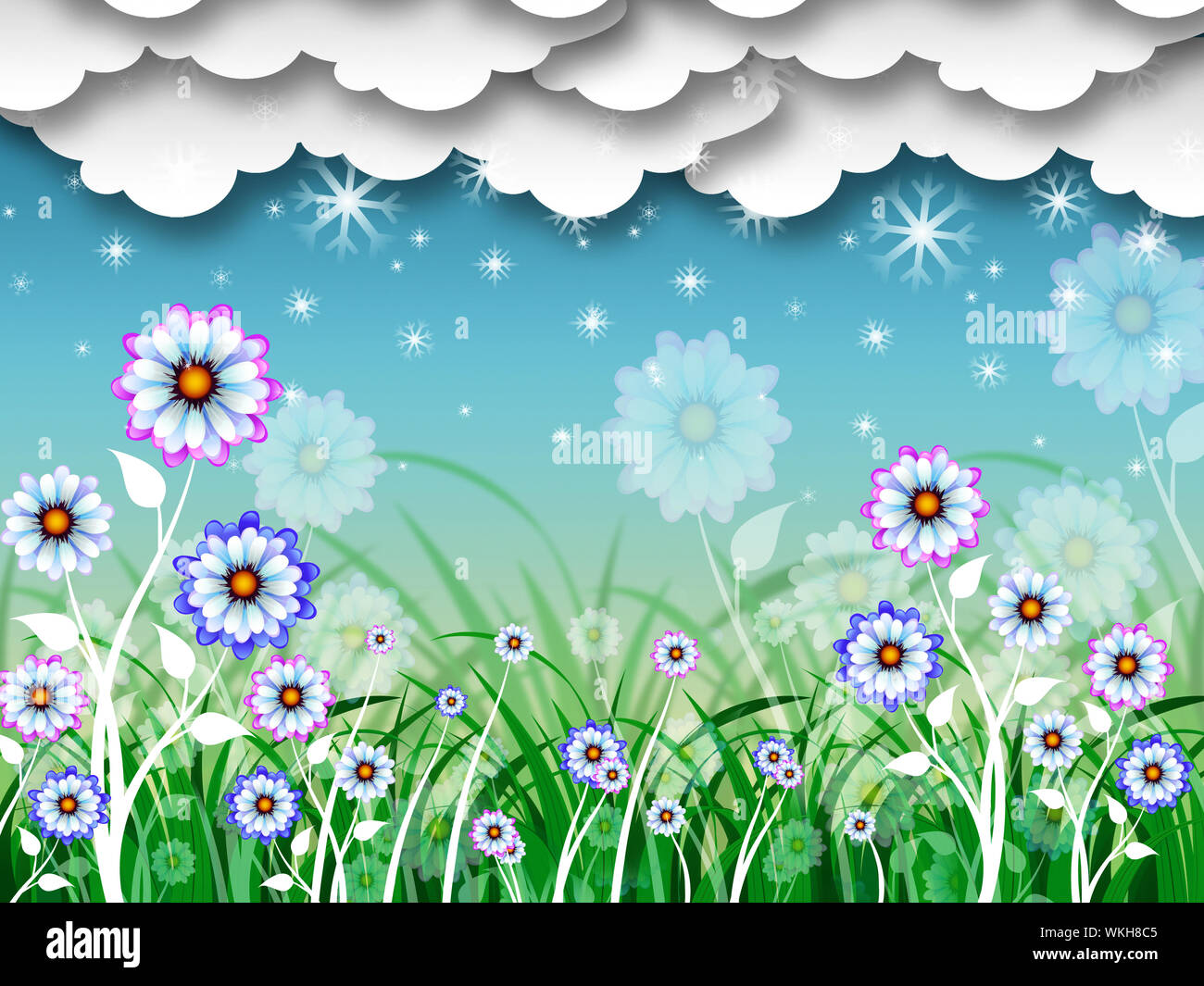 Flowers Background Showing Planting Gardening And Growth Stock Photo ...