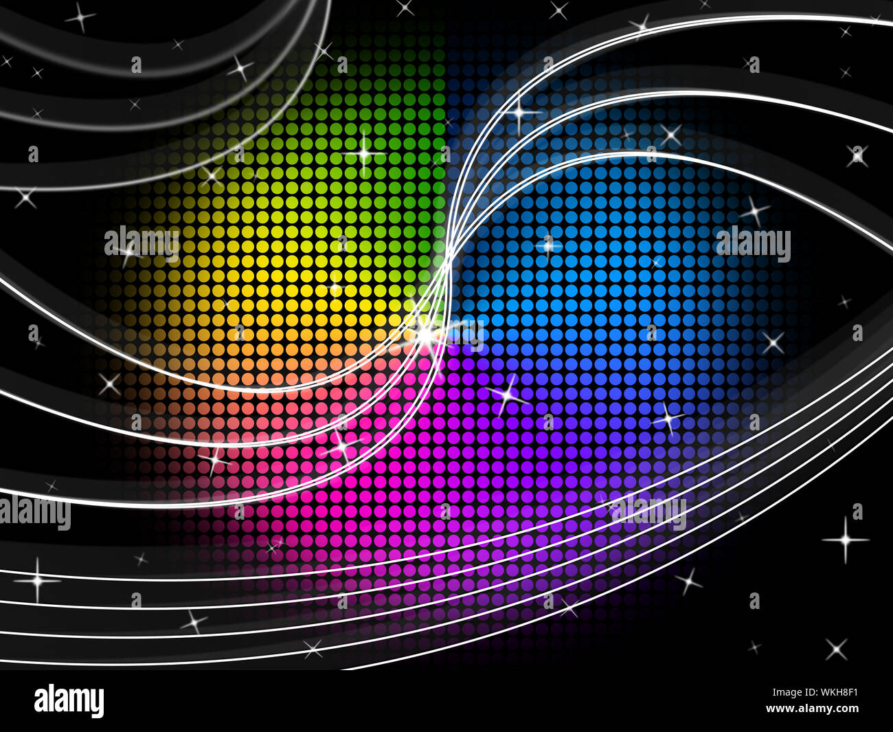 Color Wheel Background Showing Night Sky And Swirls Stock Photo - Alamy