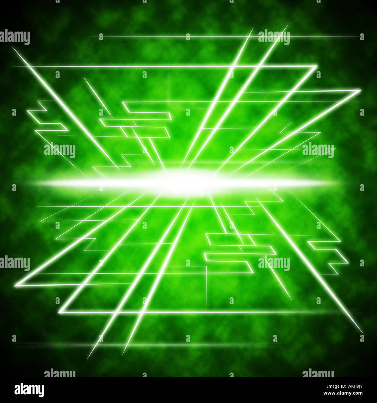 Green Brightness Background Showing Radiance And Lines Stock Photo - Alamy