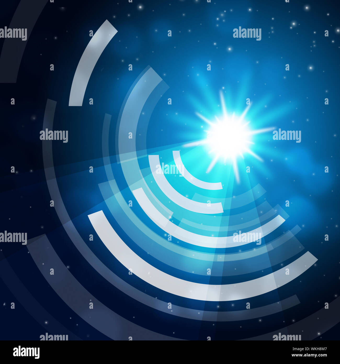 Radiating waves hi-res stock photography and images - Alamy
