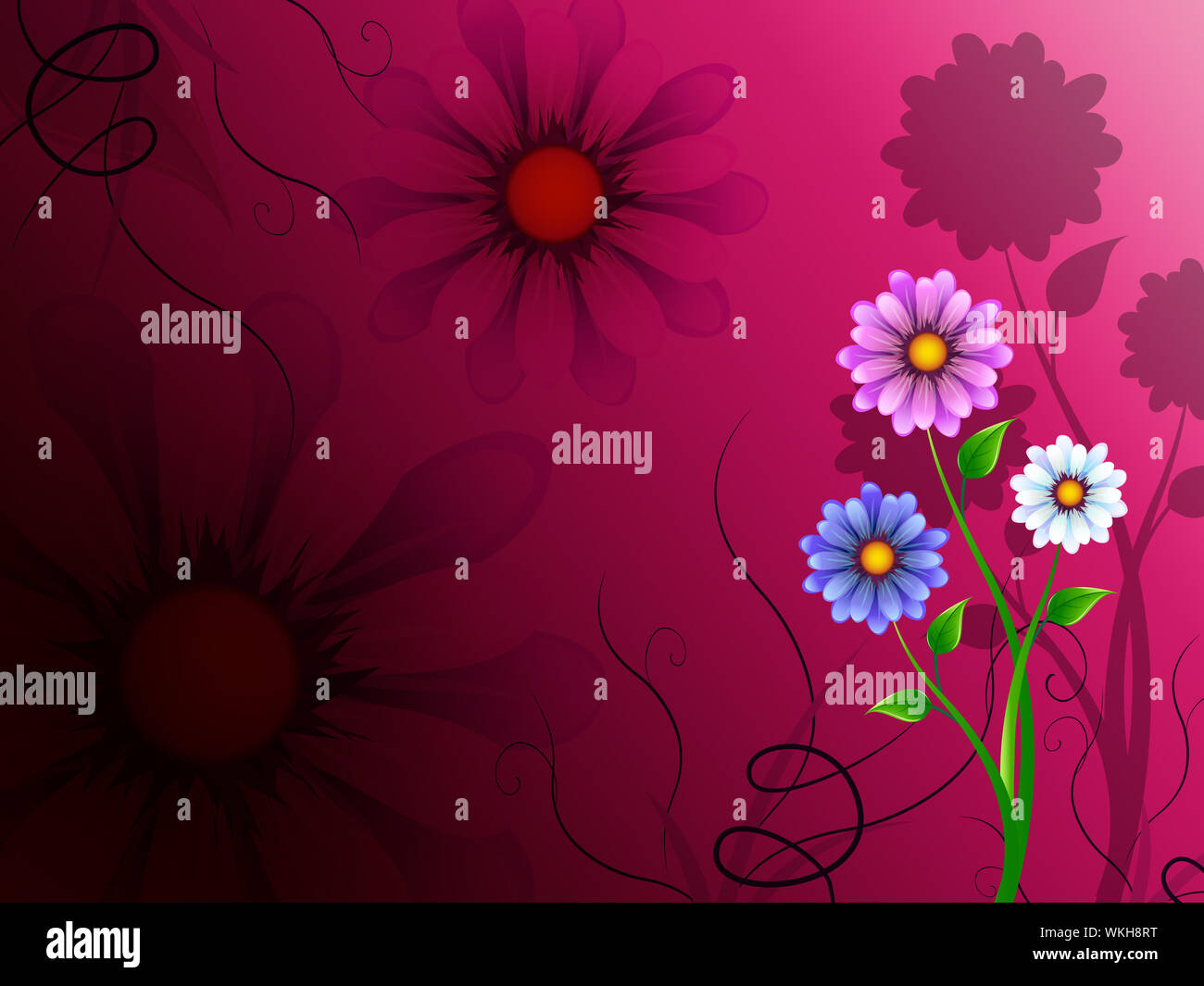 Flowers Background Showing Blossoming Growth And Nature Stock Photo - Alamy