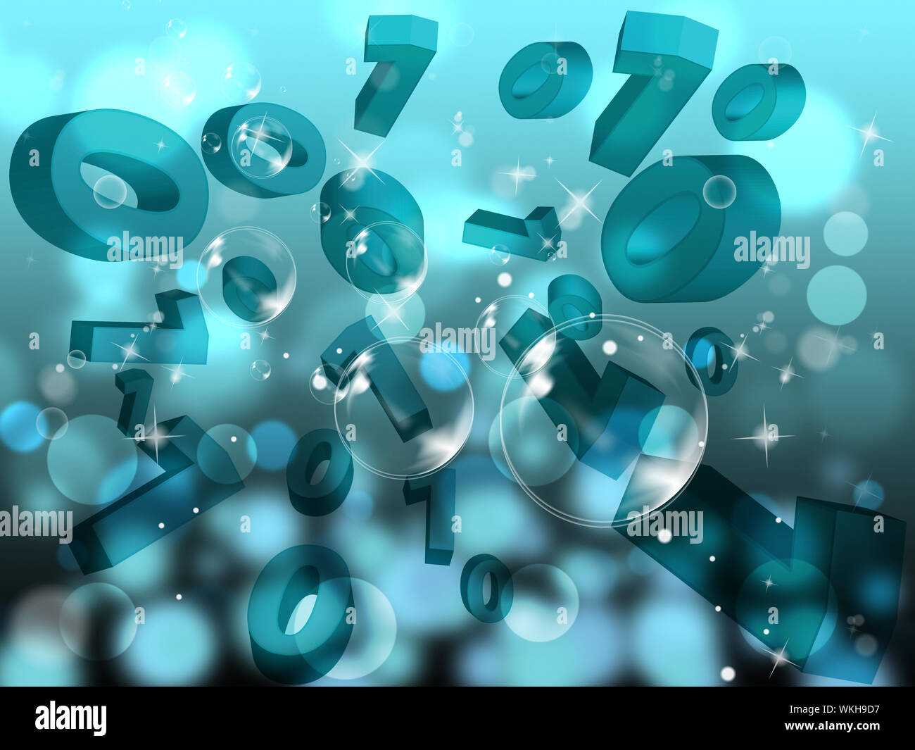 Zero One Background Showing Network Binary And Coding Stock Photo - Alamy
