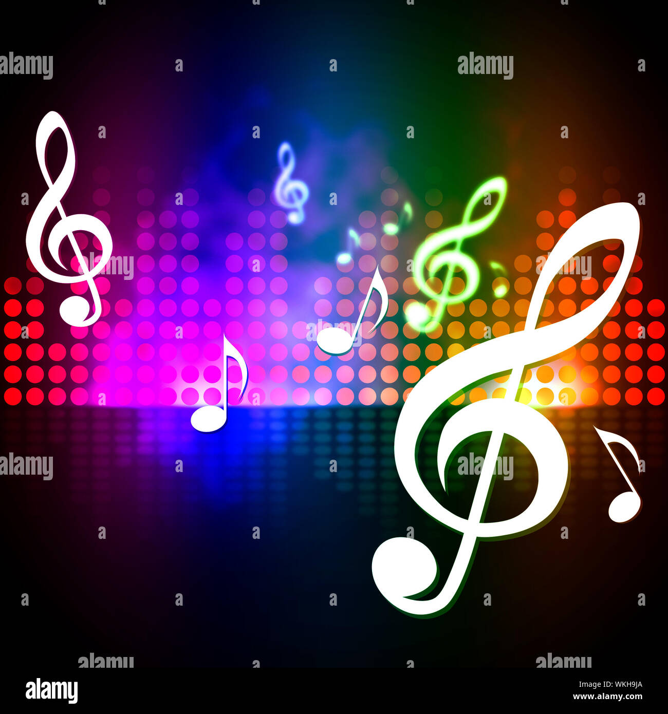 Treble Clef Background Meaning Music Frequency Display Stock Photo - Alamy