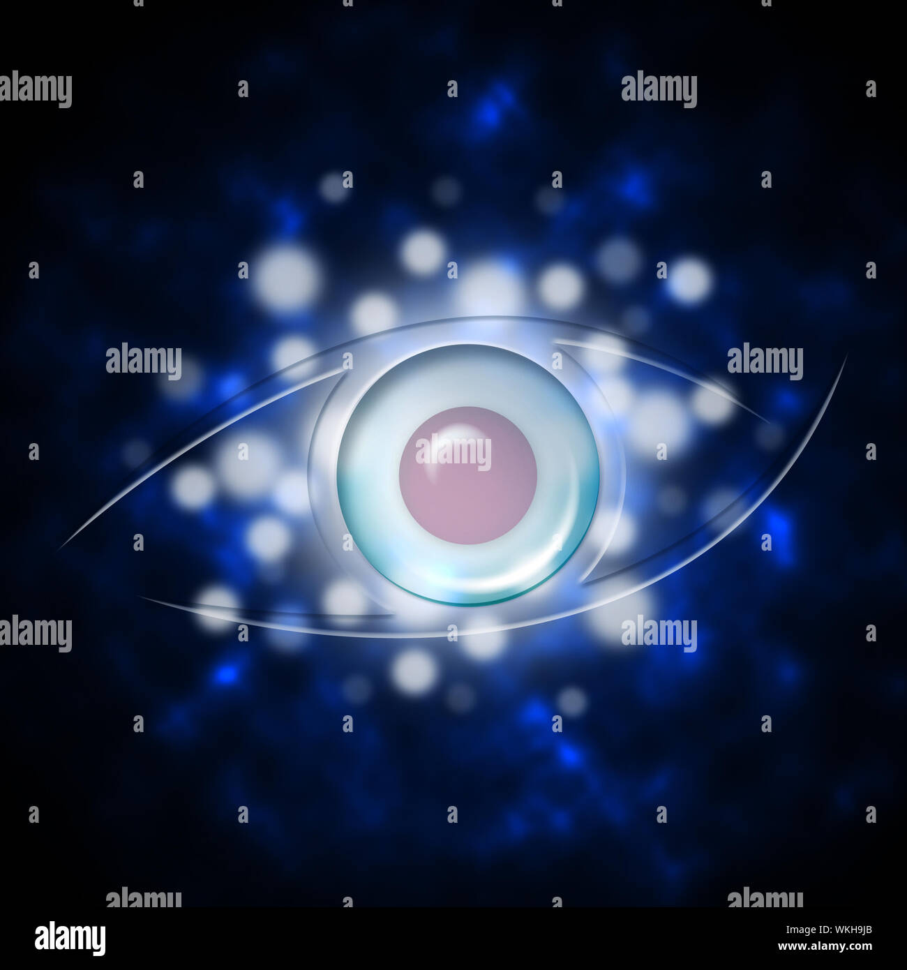 Eye Background Showing Detect View And See Stock Photo - Alamy