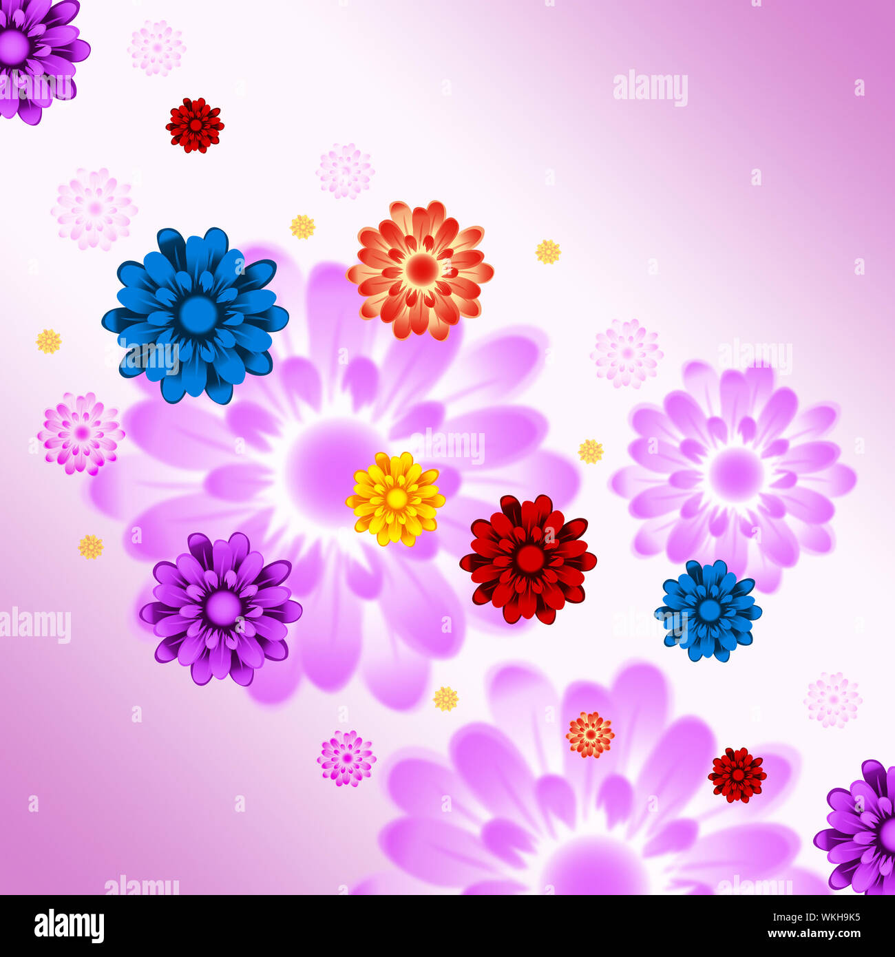 Colorful Flowers Background Meaning Plants And Gardening Stock Photo ...