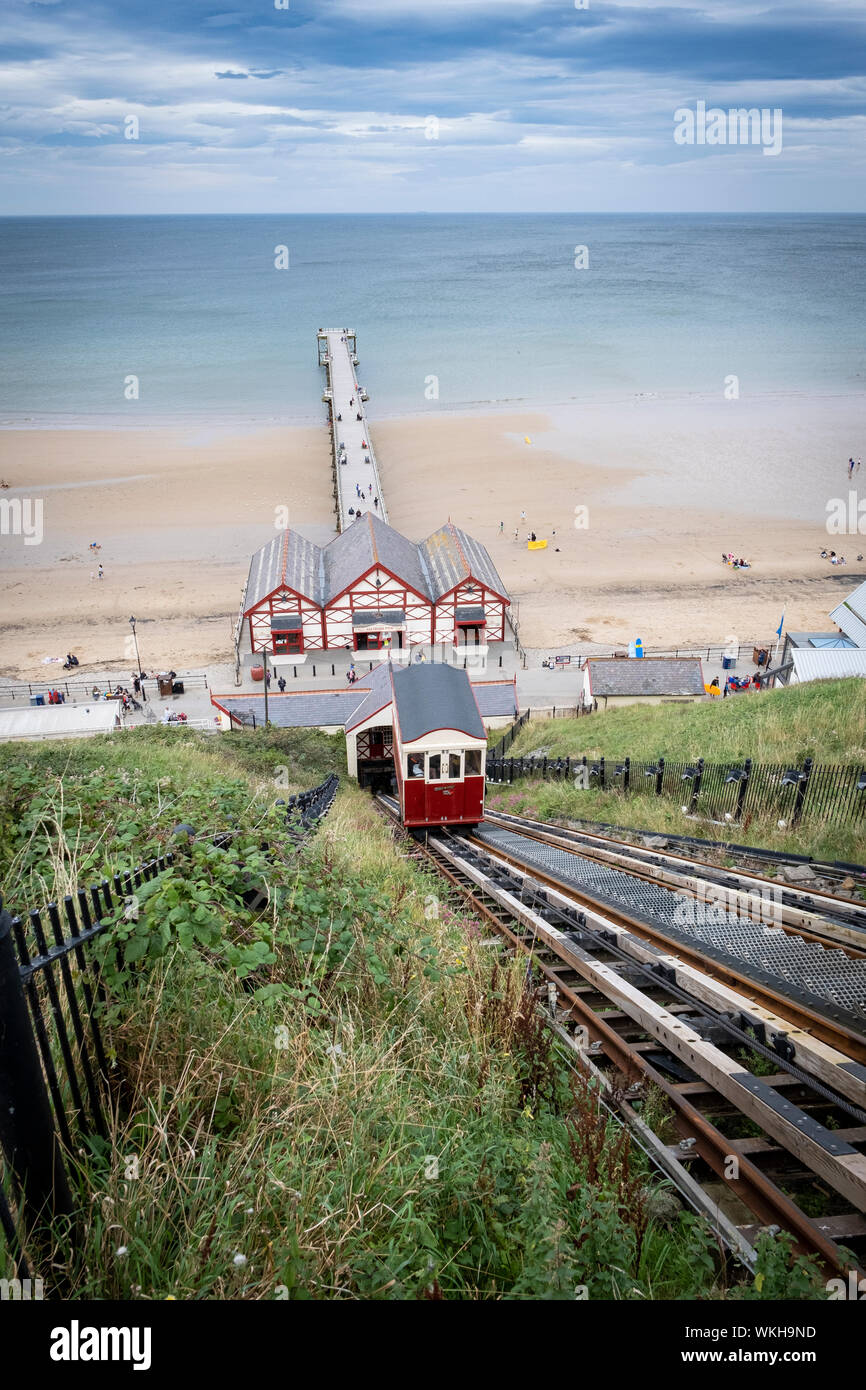 The Saltburn Cliff Lift at Saltburn-by-the-Sea, United Kingdom Stock ...
