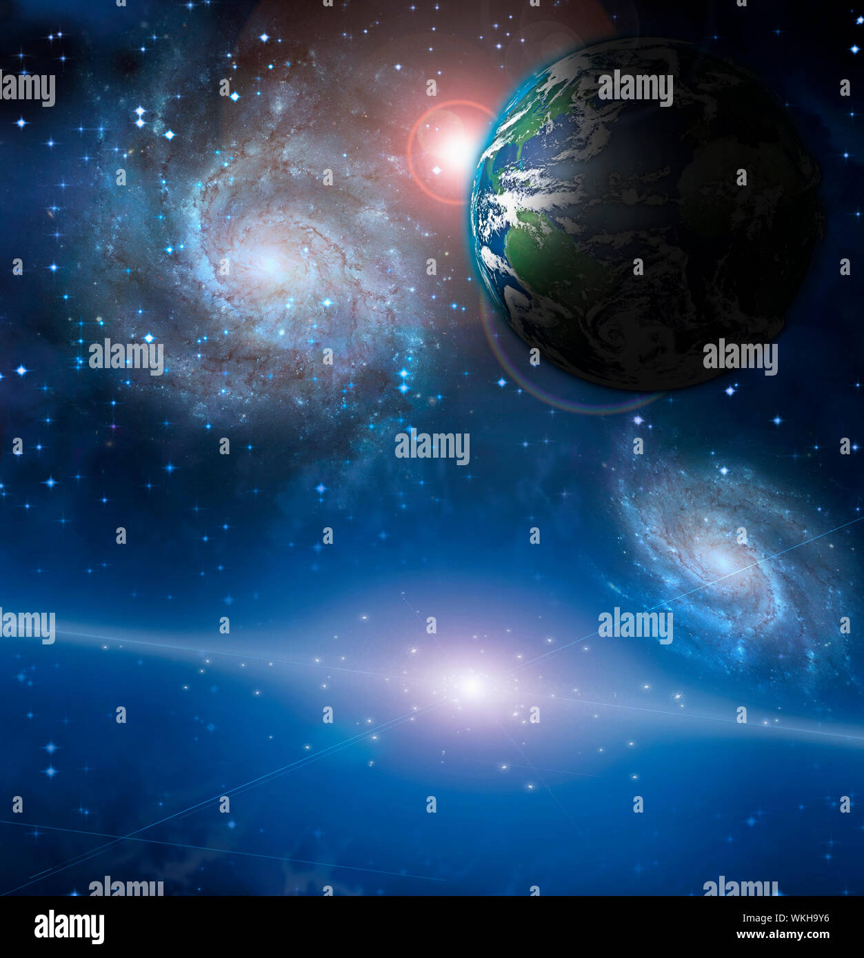 Planet Earth in vivid space Stock Photo - Alamy