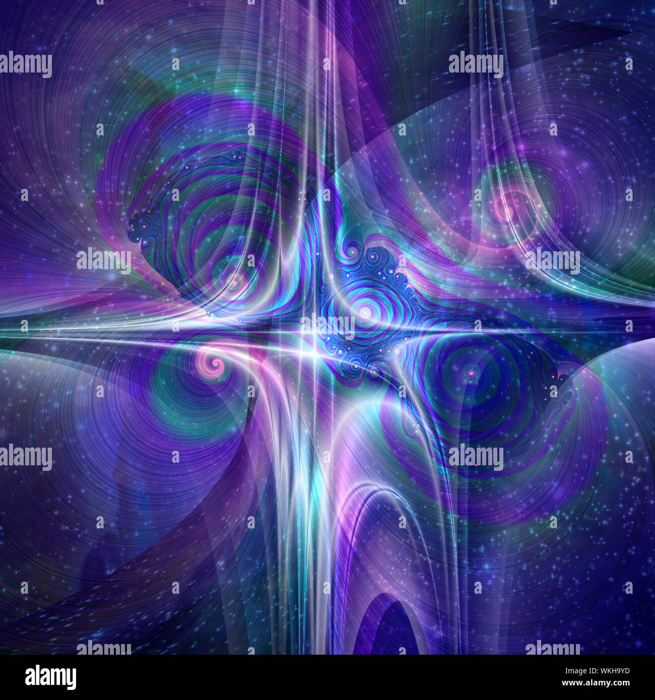 Space matter. Futuristic design in purple blue colors Stock Photo - Alamy