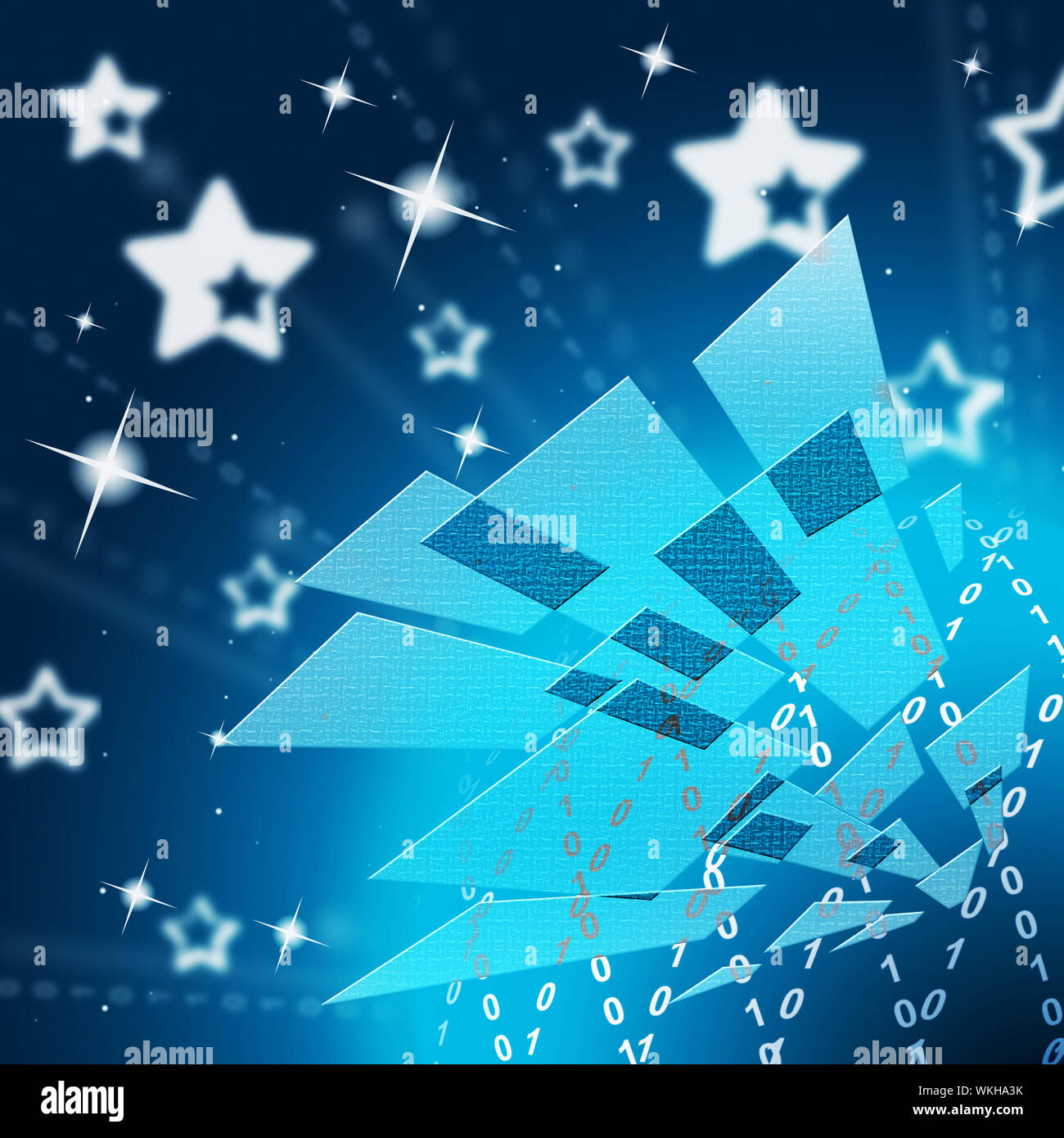 Zero One Background Showing Internet Net And Matrix Stock Photo - Alamy