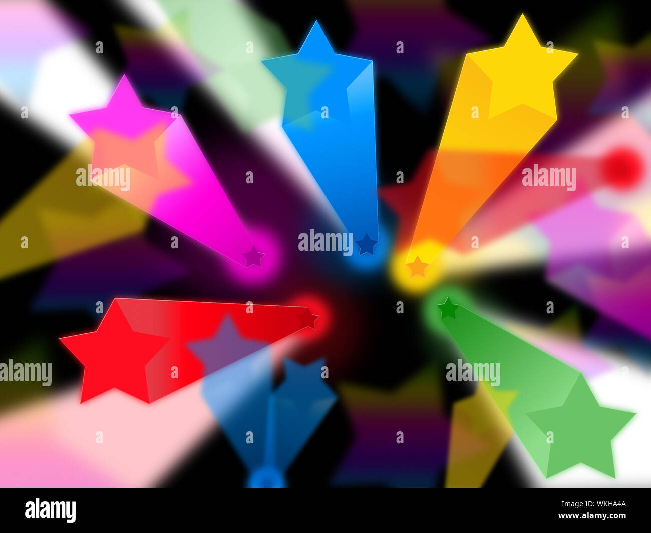 Colorful Stars Background Showing Beams Celestial And Heavens Stock ...