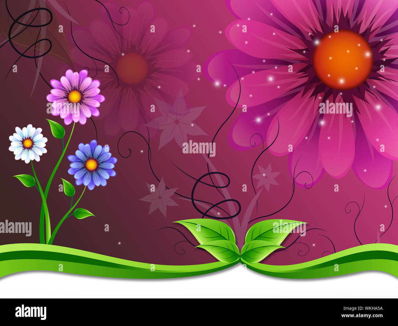 Flowers Background Meaning Flowering And Outside Beauty Stock Photo - Alamy