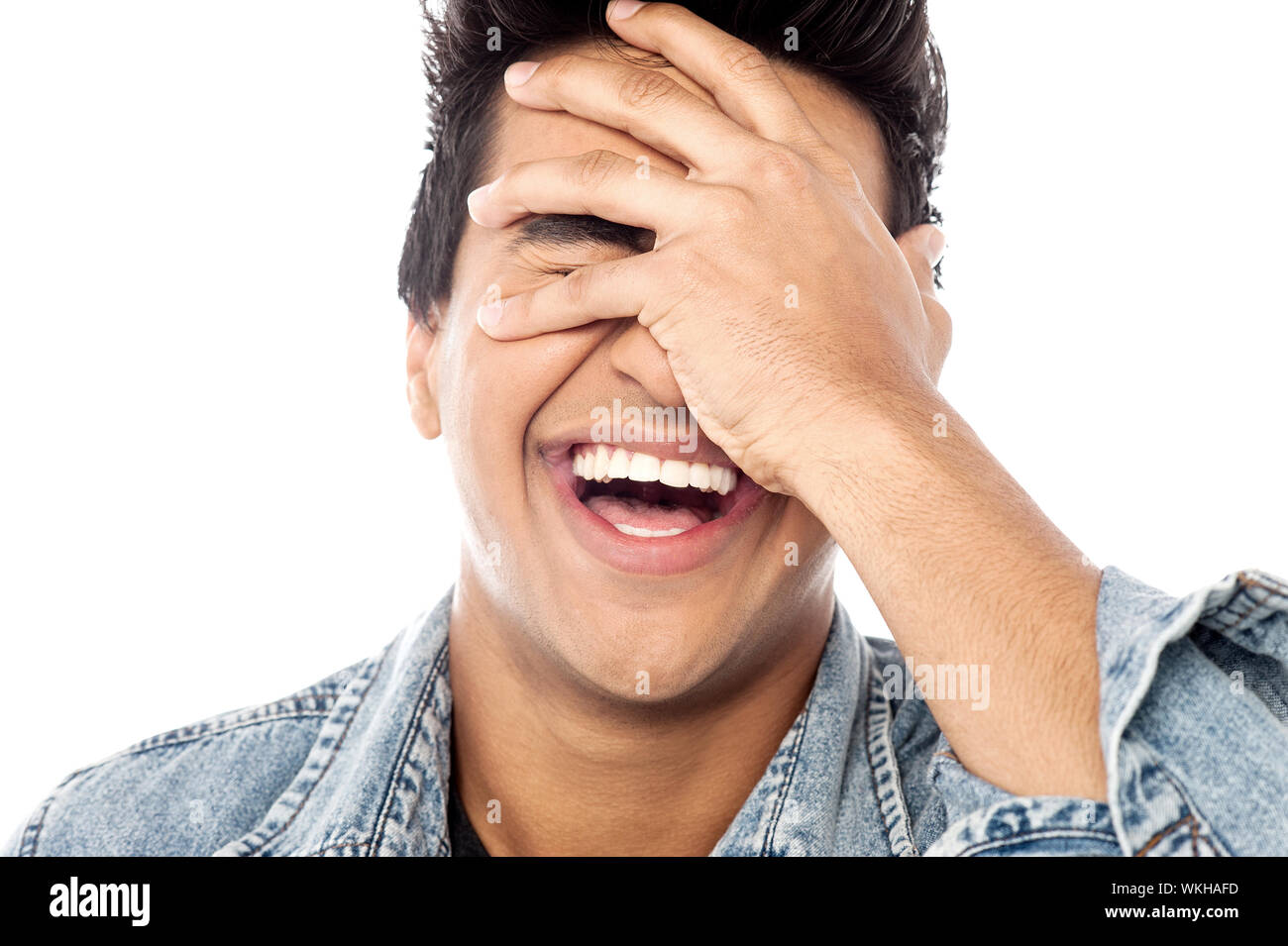 Close up happy man rejoicing hi-res stock photography and images - Alamy