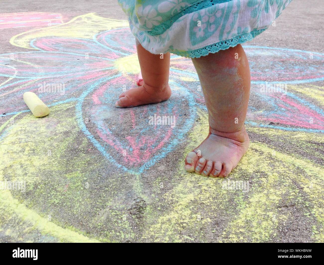 Close up barefoot girl standing hi-res stock photography and images - Alamy
