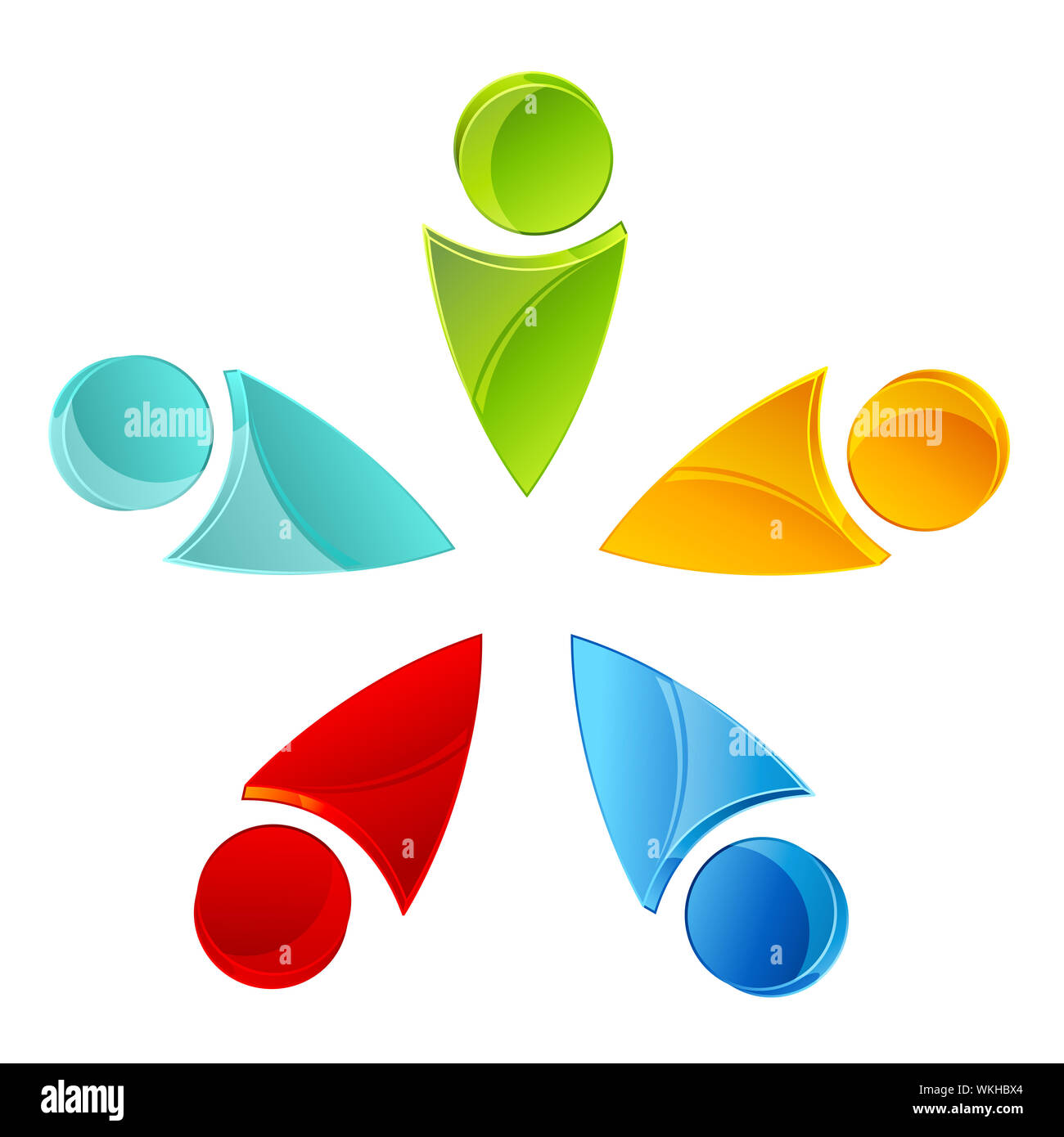 illustration of human icon forming social networking on white ...