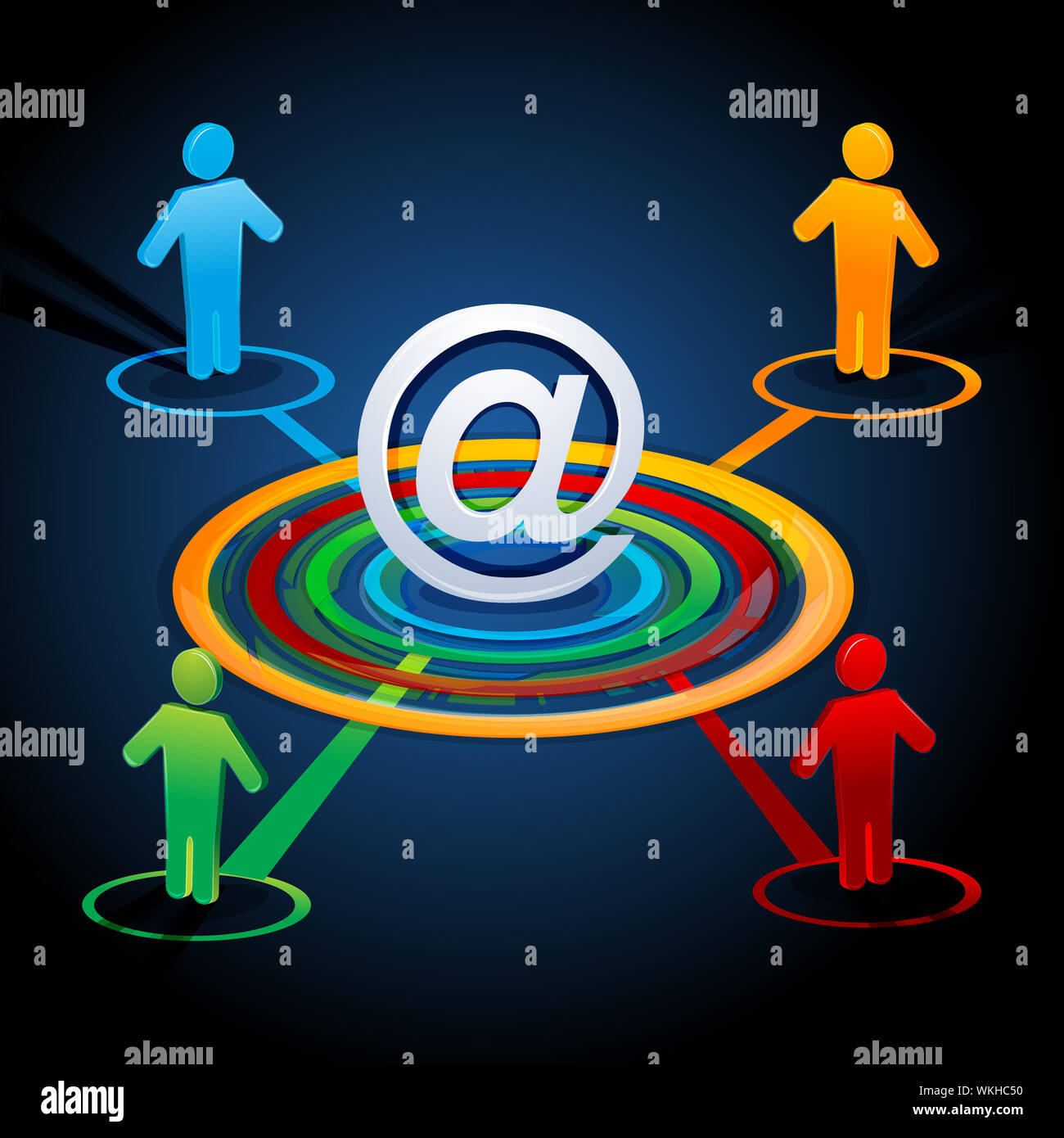 illustration of networking Stock Photo - Alamy